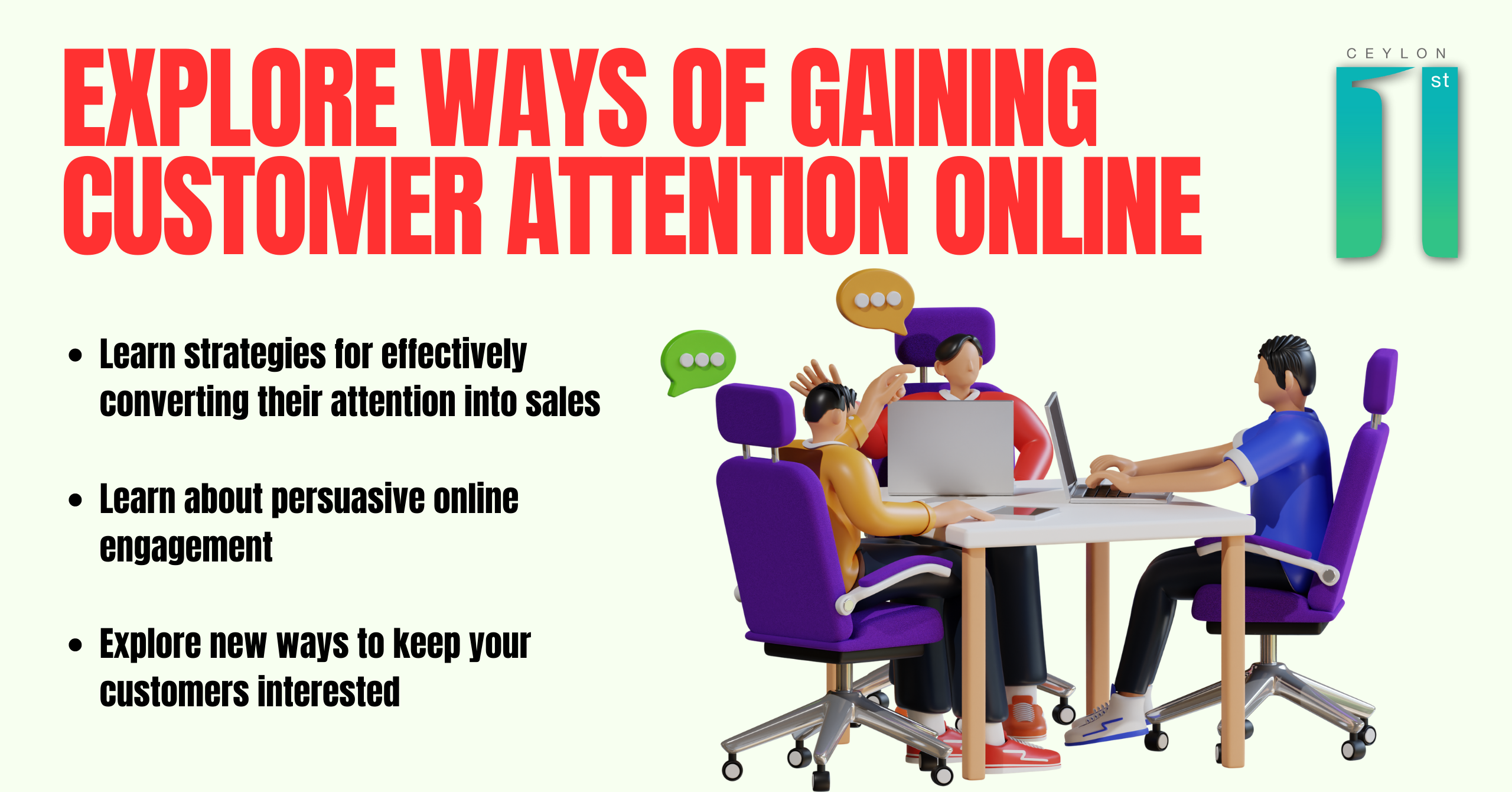 Explore ways of gaining customer attention online - Ceylon First UK